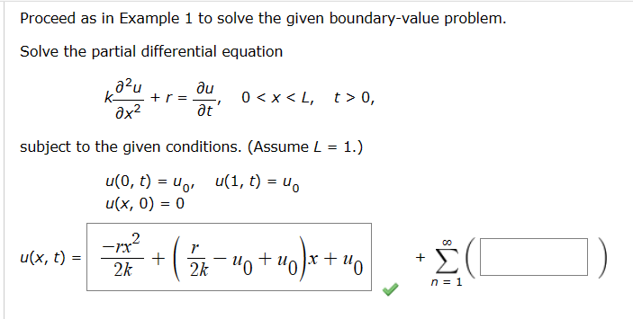 Solved Proceed as in Example 1 ﻿to solve the given | Chegg.com