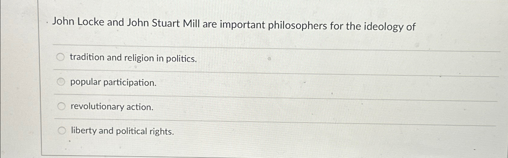 Solved John Locke and John Stuart Mill are important | Chegg.com