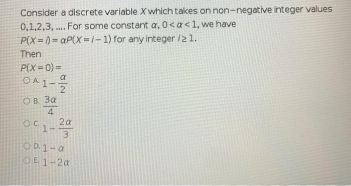 Solved Consider a discrete variable X which takes on | Chegg.com