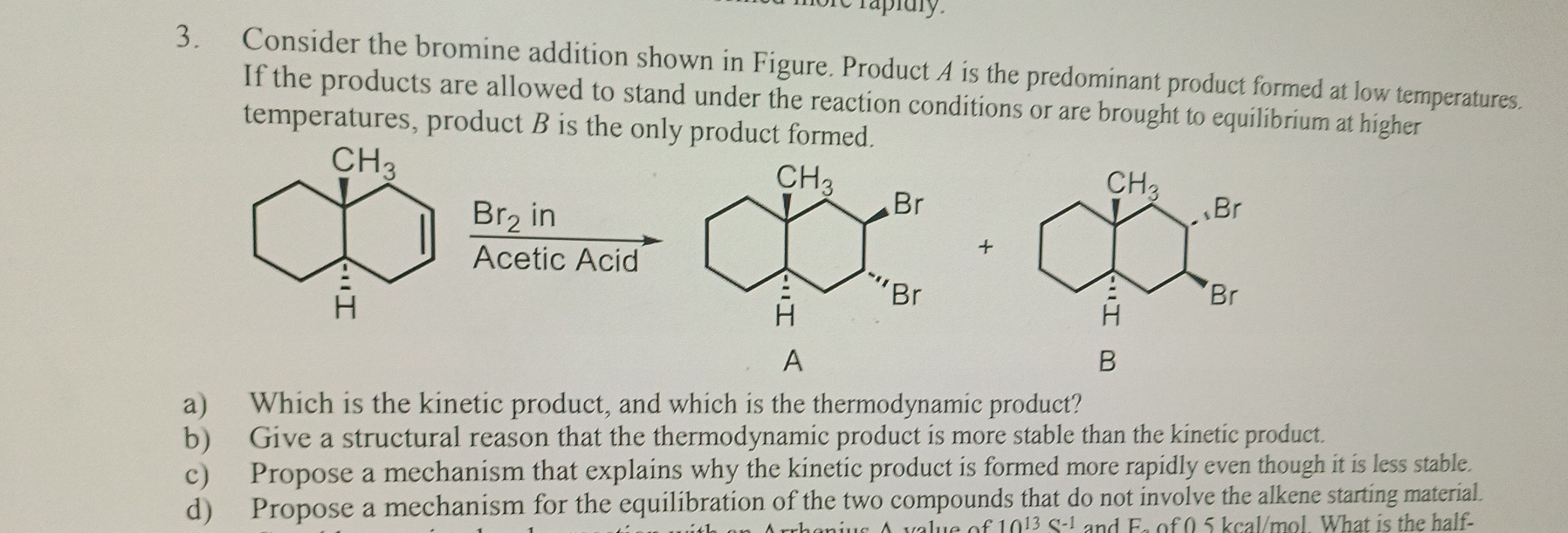 Solved Consider the bromine addition shown in Figure. | Chegg.com
