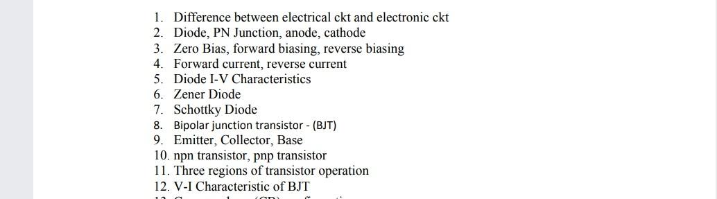 Solved 1. Difference between electrical ckt and electronic | Chegg.com