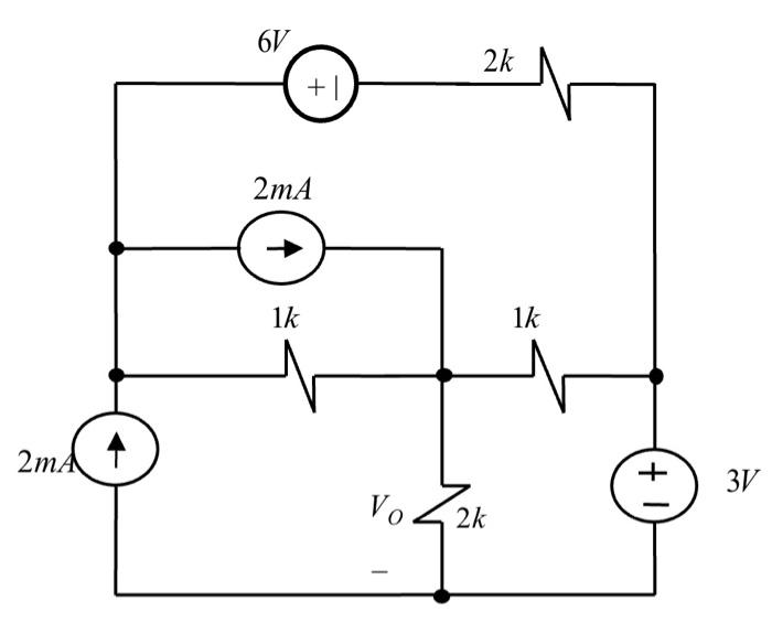 Solved In the circuit shown below, find V0 using Nodal | Chegg.com