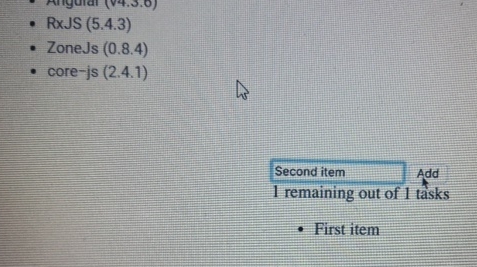 Solved Build a todo list component using Angular (v4). | Chegg.com
