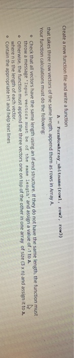Solved Create A New Function File And Write A Function A 7372