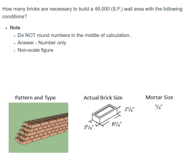 Solved How many bricks are necessary to build a | Chegg.com