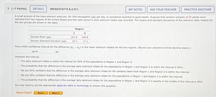 Solved A small amount of the trace element selenium, S0-200 | Chegg.com