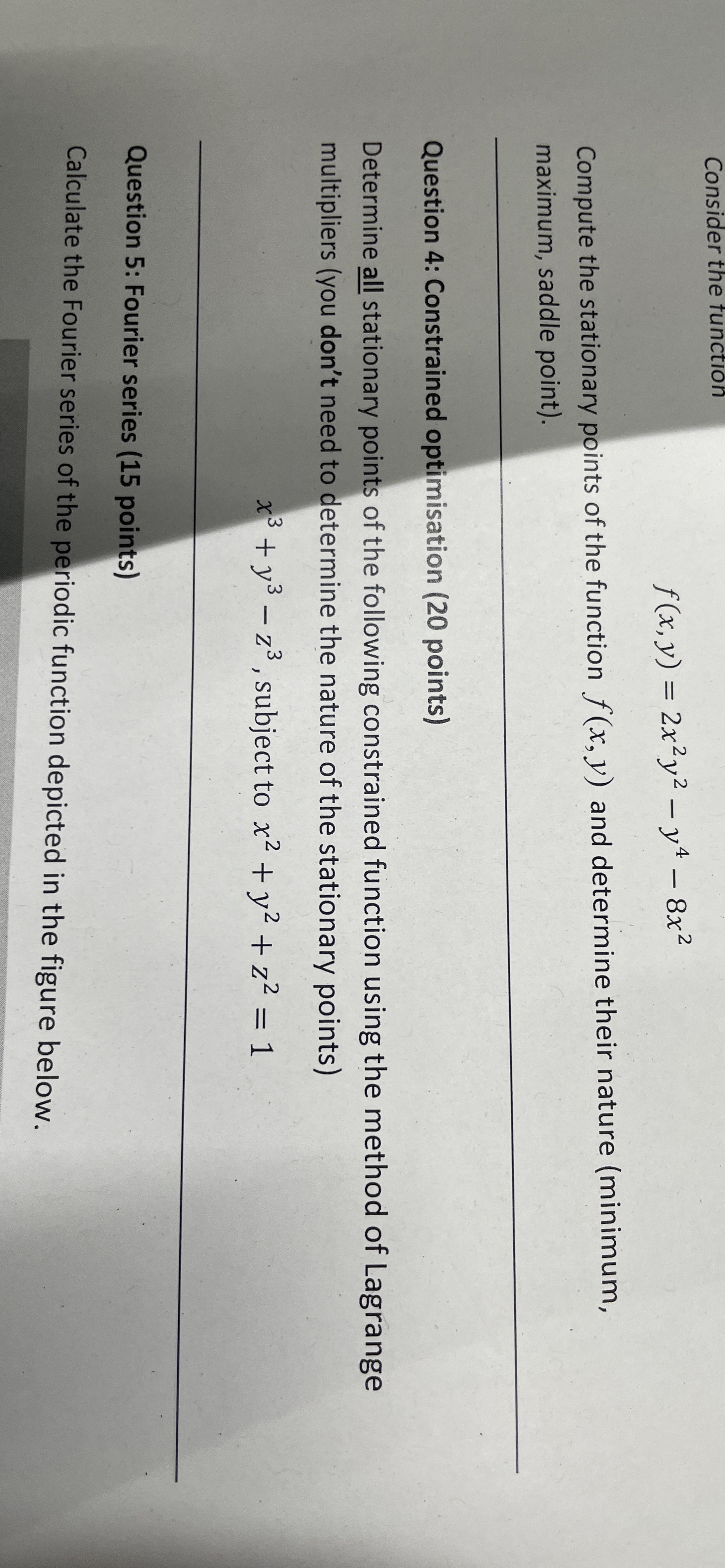 Solved Question 4: Constrained optimisation (20 | Chegg.com