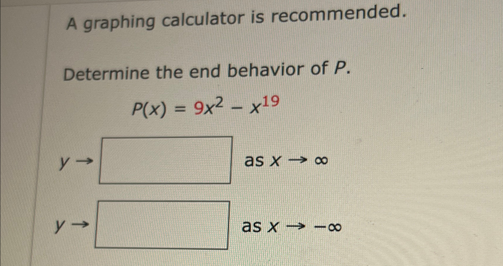 Solved A graphing calculator is recommended.Determine the | Chegg.com