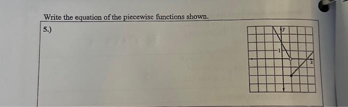Solved Write the equation of the piecewise fumctions shown. | Chegg.com