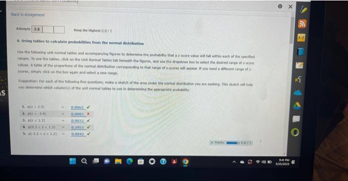 Solved 6. Using tables to calculate probabilities froen the | Chegg.com