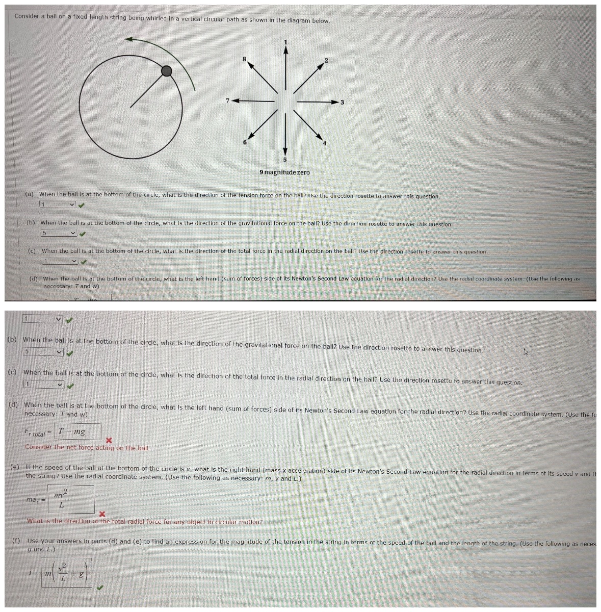 Solved Consider a ball on a fixed-length string being | Chegg.com