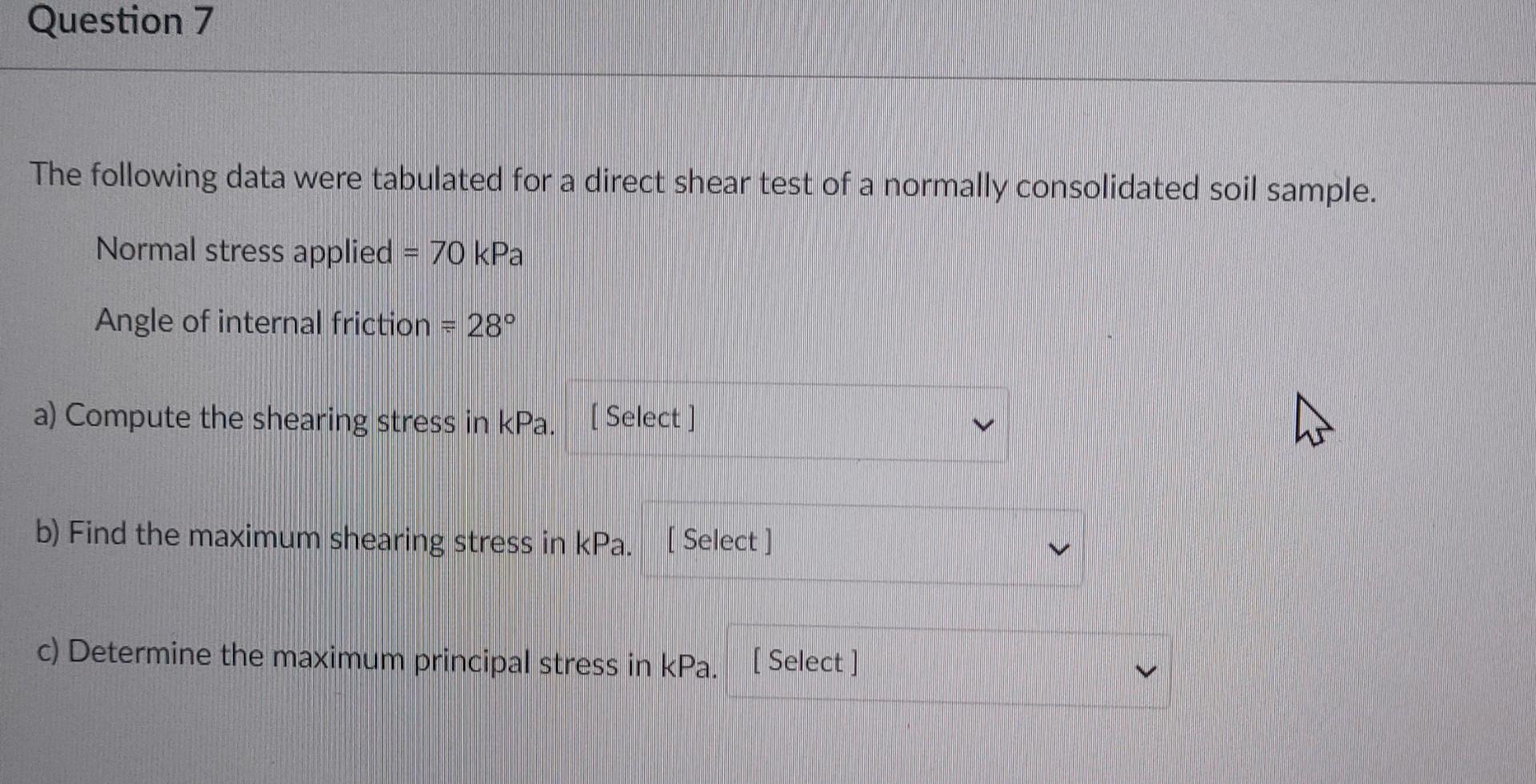 Solved Question 7 The following data were tabulated for a | Chegg.com