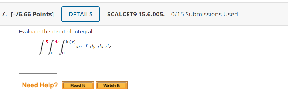 Solved Evaluate the iterated | Chegg.com