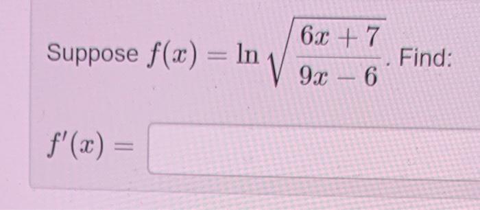 Solved Suppose f(x)=5xlog8(x). Find: f′(x)= Note: Enter | Chegg.com