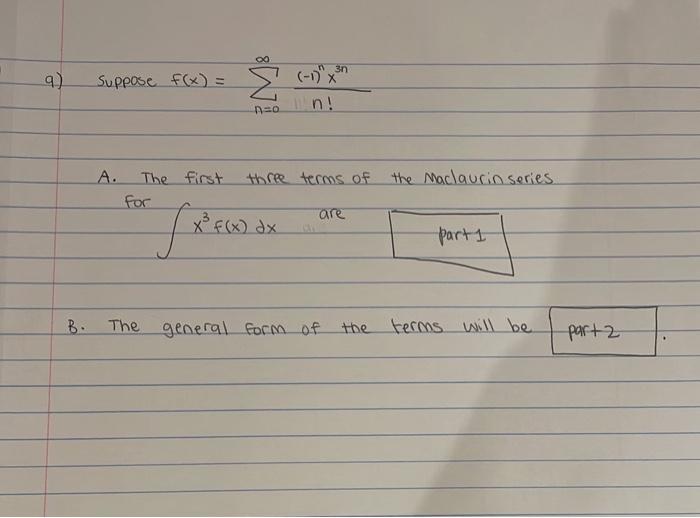 Solved a) Suppose \\( f(x)=\\sum_{n=0}^{\\infty} | Chegg.com