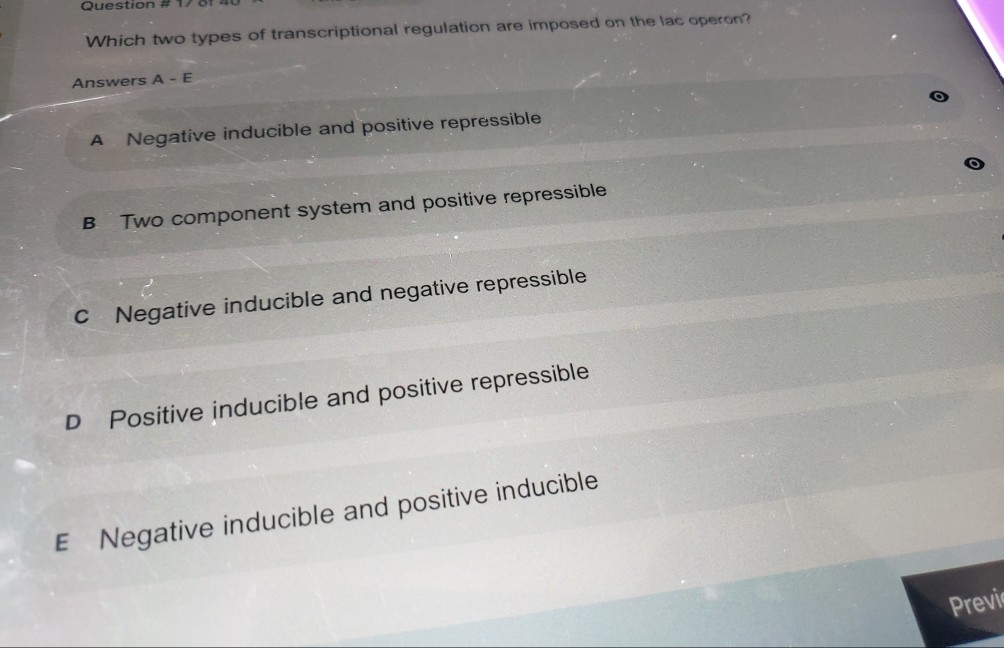 Solved Question Which two types of transcriptional | Chegg.com