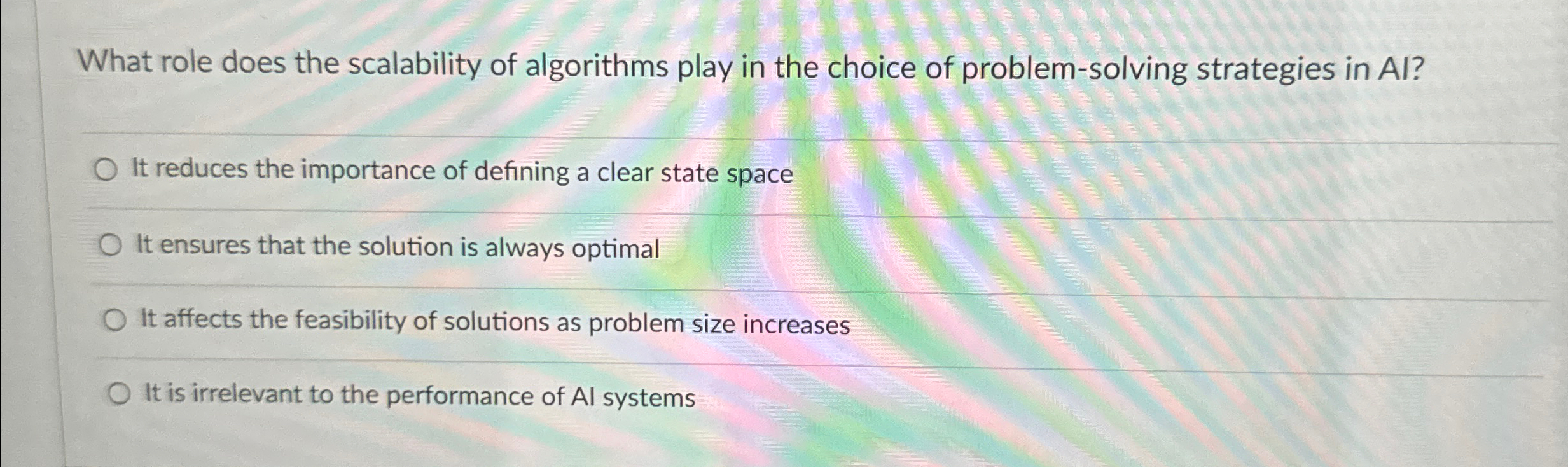 Solved What role does the scalability of algorithms play in | Chegg.com
