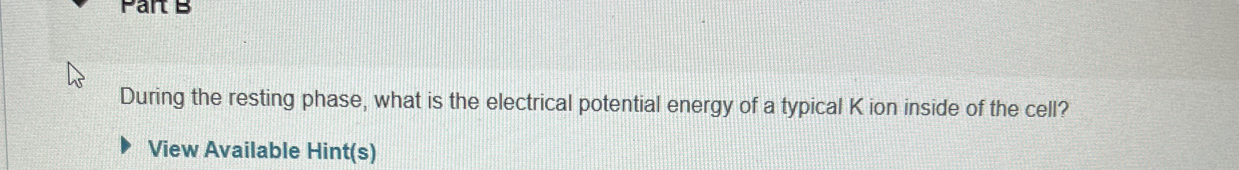 Solved View Available Hint(s)-40meVDuring the resting phase, | Chegg.com