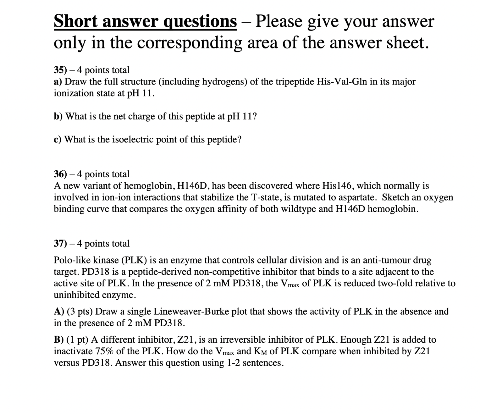 Short answer questions - ﻿Please give your answer | Chegg.com
