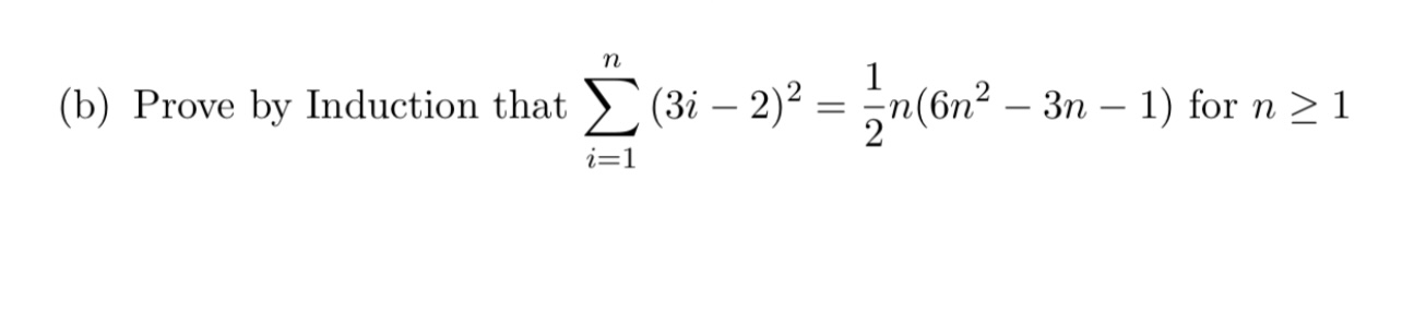Solved (b) ﻿Prove by Induction that | Chegg.com
