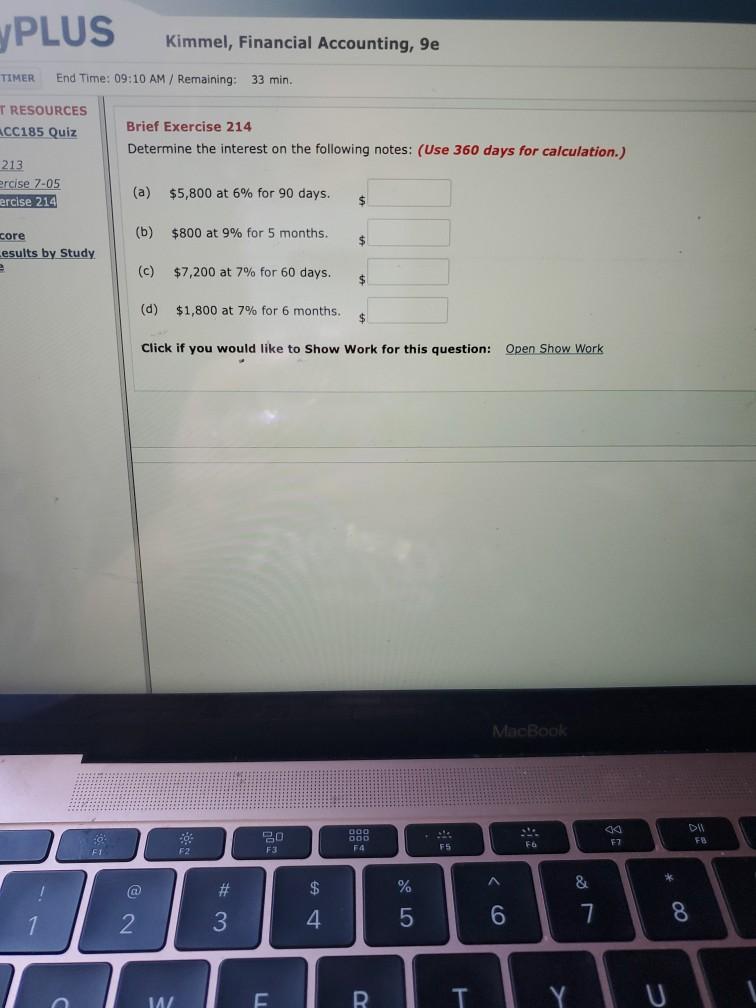 Solved PLUS Kimmel, Financial Accounting, 9e TIMER End Time: | Chegg.com