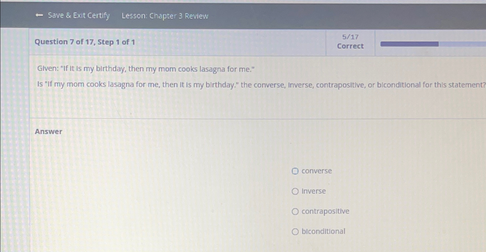 Solved Save & Exit CertifyLesson: Chapter 3 ﻿ReviewQuestion | Chegg.com