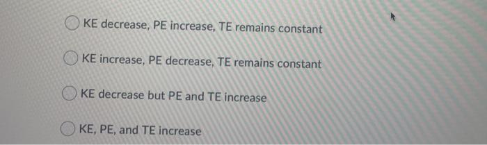 Solved What is true about the kinetic energy (KE), potential | Chegg.com