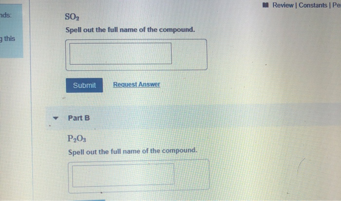 Solved Review Constants Per mds: SO2 Spell out the full name | Chegg.com