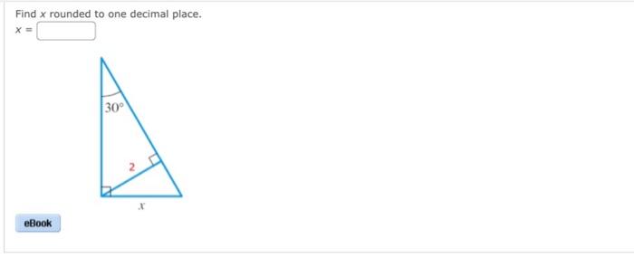 Solved Find x rounded to one decimal place. | Chegg.com