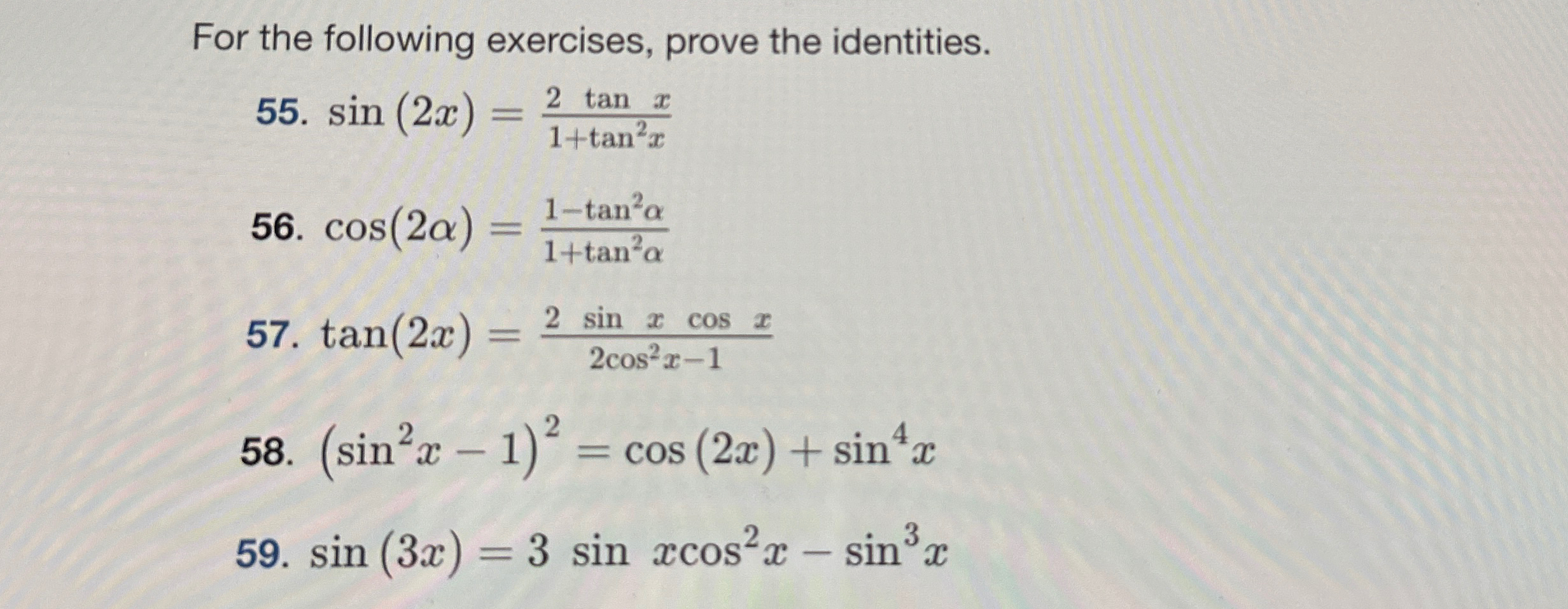 For the following exercises, prove the | Chegg.com