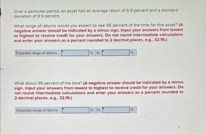 Solved Over a particular period, an asset had an average | Chegg.com