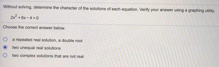 Solved Without solving, determine the character of the | Chegg.com