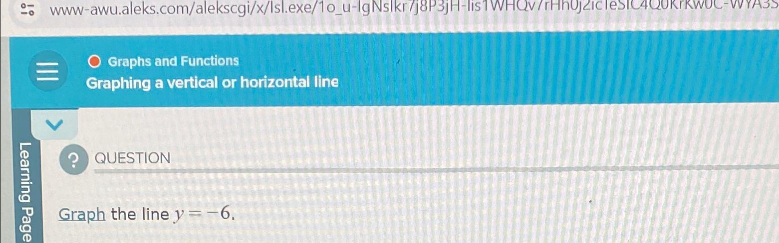 Solved Graphs and FunctionsGraphing a vertical or horizontal | Chegg.com