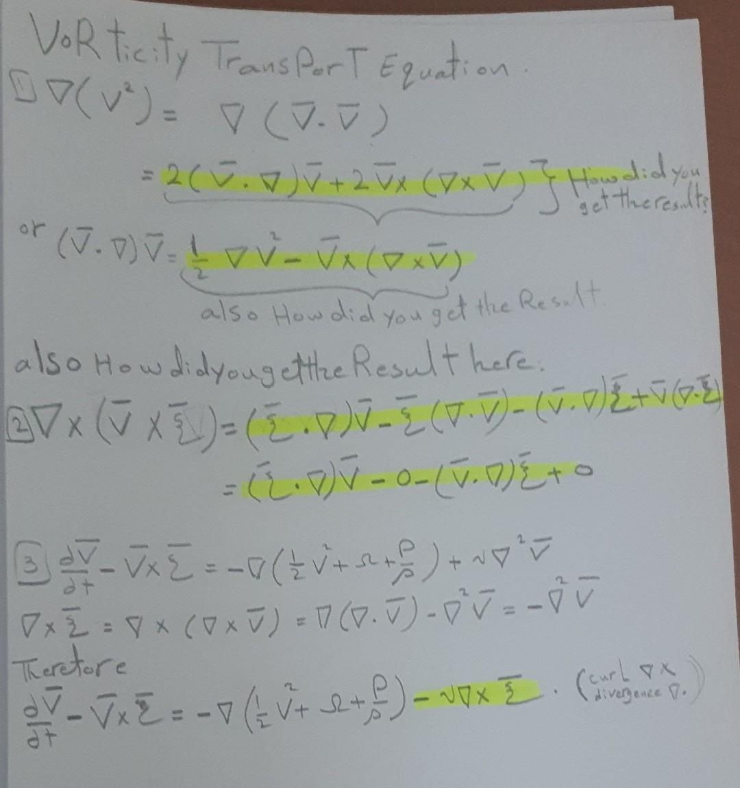 Solved Vorticity Transport Equation I Want To Know How