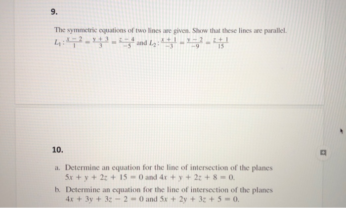 Solved Determine the scalar, vector, and parametric | Chegg.com