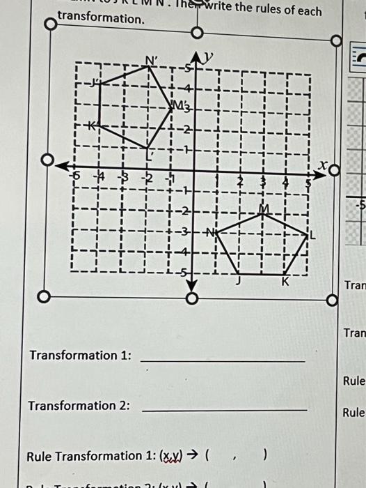 Transformation 1: Transformation 2: Rule | Chegg.com