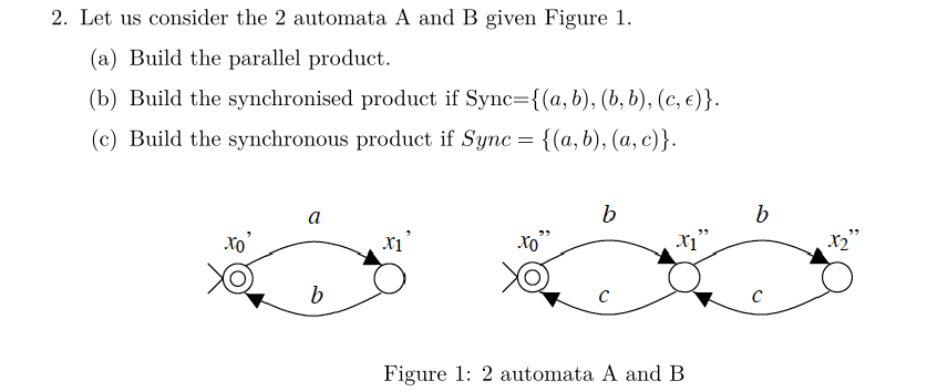 Solved Let us consider the 2 ﻿automata A and B ﻿given Figure | Chegg.com