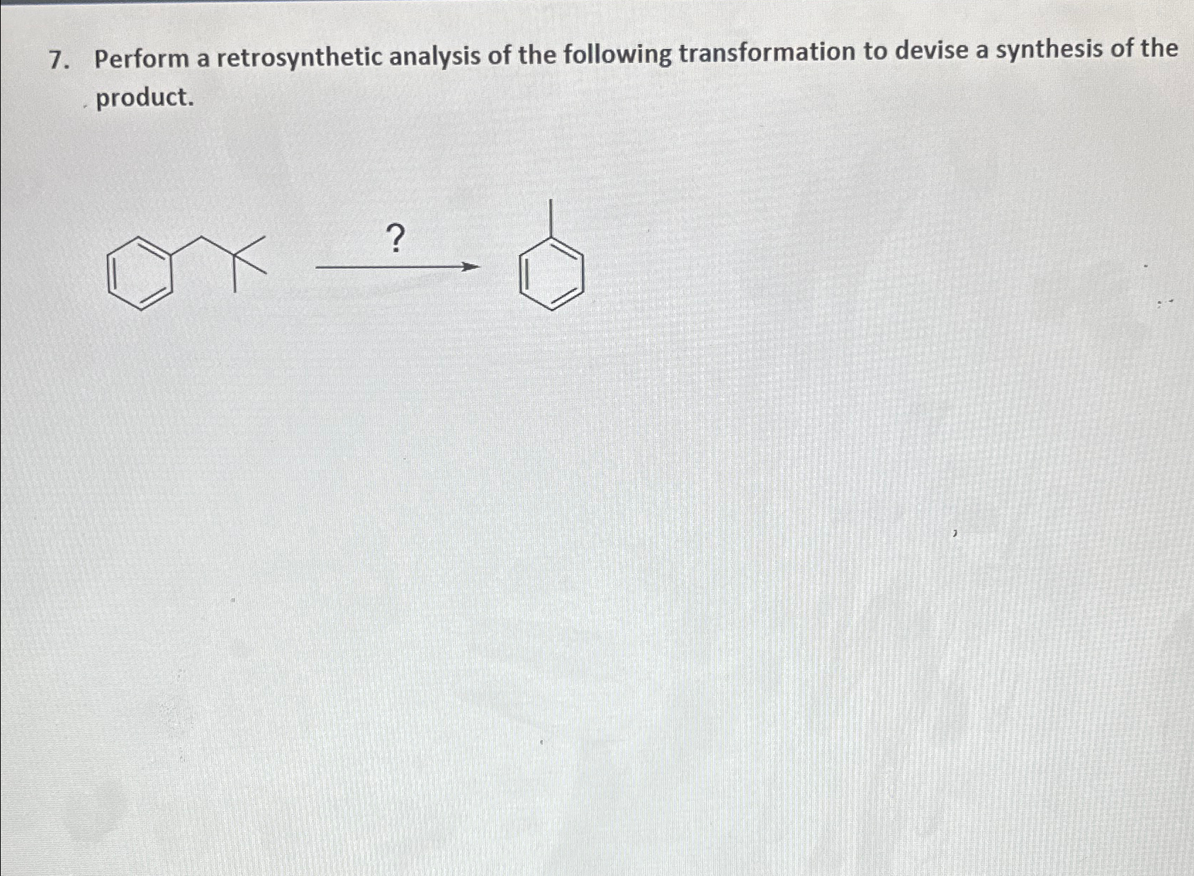 Solved Perform a retrosynthetic analysis of the following | Chegg.com