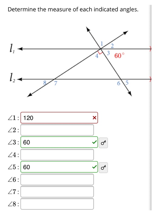 Solved Determine the measure of each indicated angles. 1, 3 | Chegg.com