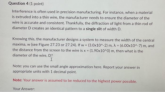 Solved Figure 27.23 A graph of single slit diffraction | Chegg.com