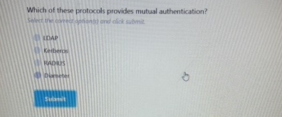 Solved Which of these protocols provides mutual | Chegg.com