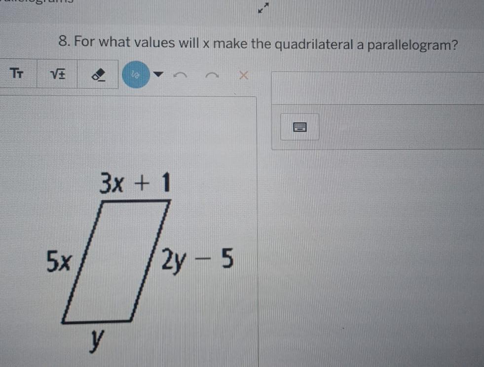 Solved For what values will x ﻿make the quadrilateral a | Chegg.com