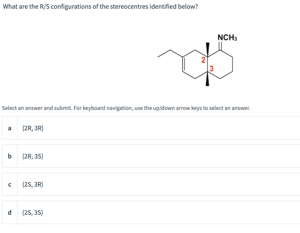 Solved What are the R/S configurations of the stereocentres | Chegg.com
