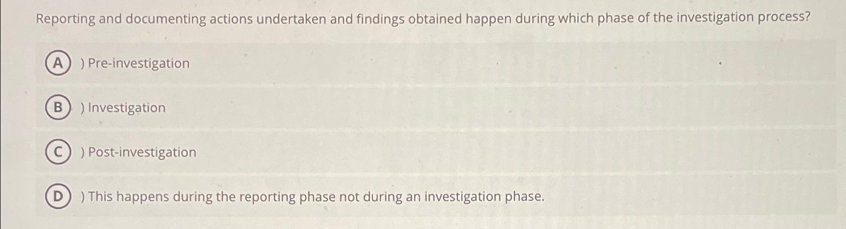 Solved Reporting and documenting actions undertaken and | Chegg.com