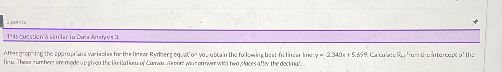 Solved 2 ﻿pointsThis question is similar to Data Analysis | Chegg.com