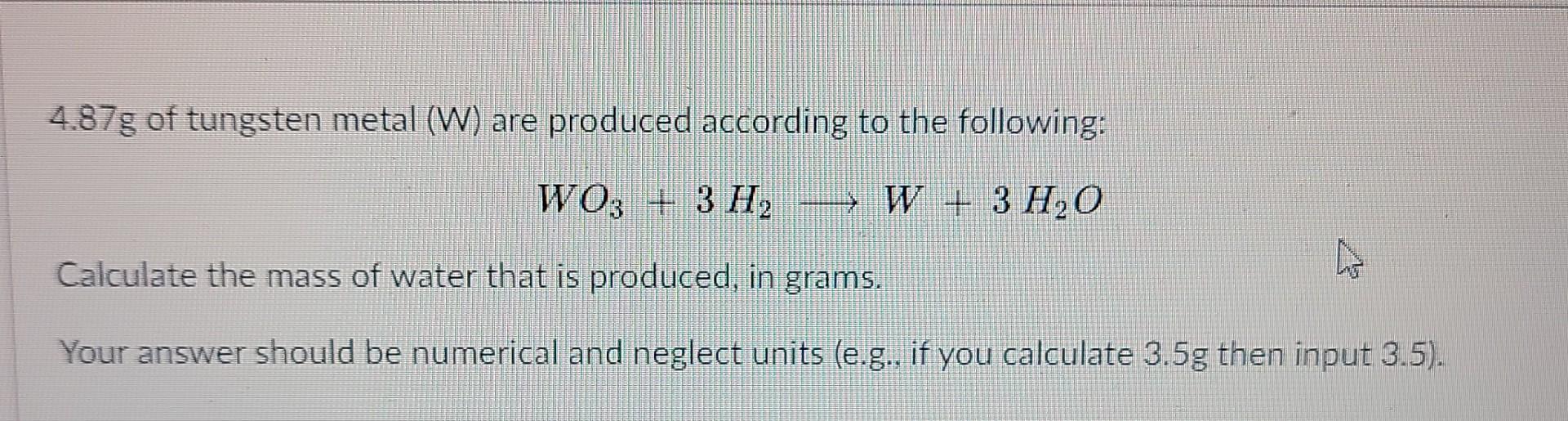 Solved Calculate the amount, in grams, of EXCESS reactant | Chegg.com