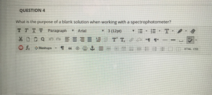 Solved QUESTION 4 What is the purpose of a blank solution | Chegg.com