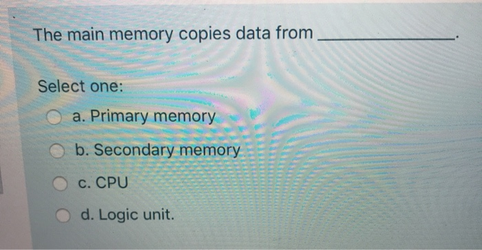 Solved The decode part of the CPU cycle Select one: a. Count | Chegg.com