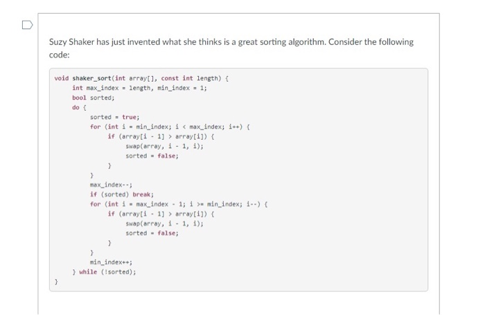 Solved Suzy Shaker has just invented what she thinks is a | Chegg.com