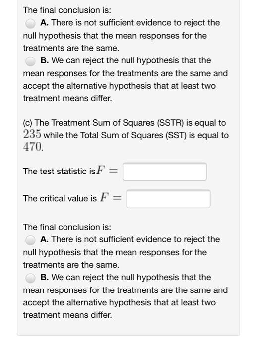 Solved (1 pt) Suppose the Total Sum of Squares (SST) for a | Chegg.com